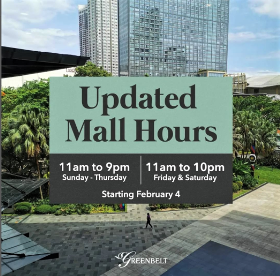 Adjusted Mall Hours in NCR This February 2022 | Wealthy Thrifter